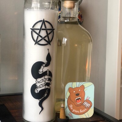 Lilith Candle Deity Candle Pink and Black Lilith Candle - Etsy