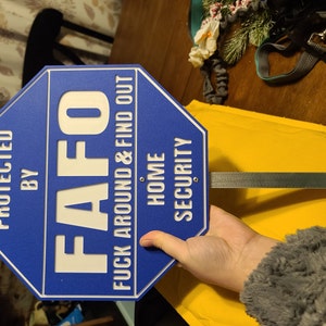 FAFO Home Security Sign - Etsy