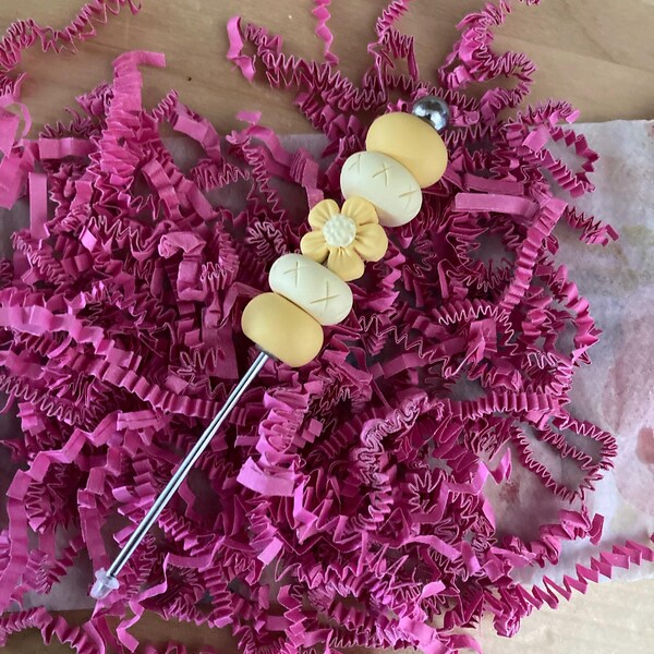 Turquoise and Blue Beaded Polymer Clay Keychain - Etsy