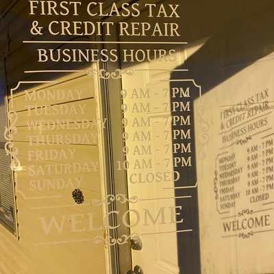 Store Hours Decal, Customized With Your Business Hours Custom ...