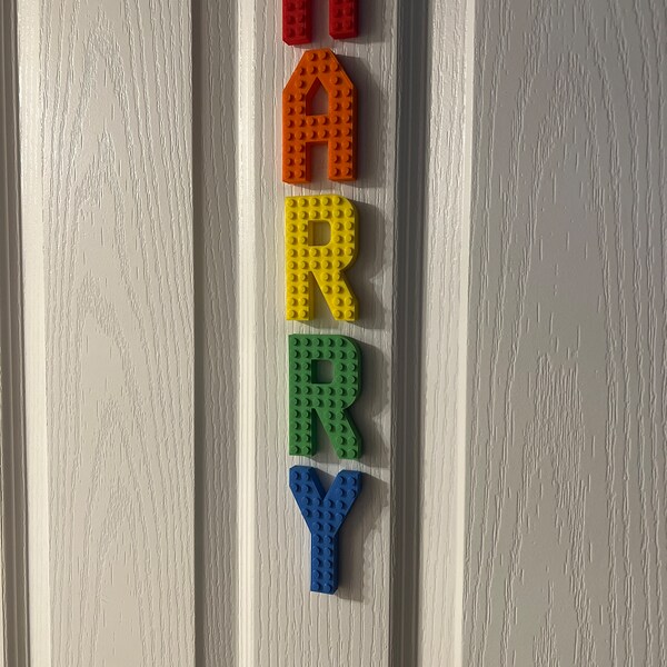 Customizable Building Blocks Name Wall Art Wall Bedroom Decor Kids Room ...