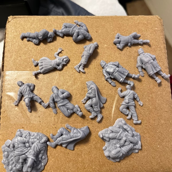 9pc Corpses Dead Body Scatter Terrain for Dnd Dungeons and Dragons ...