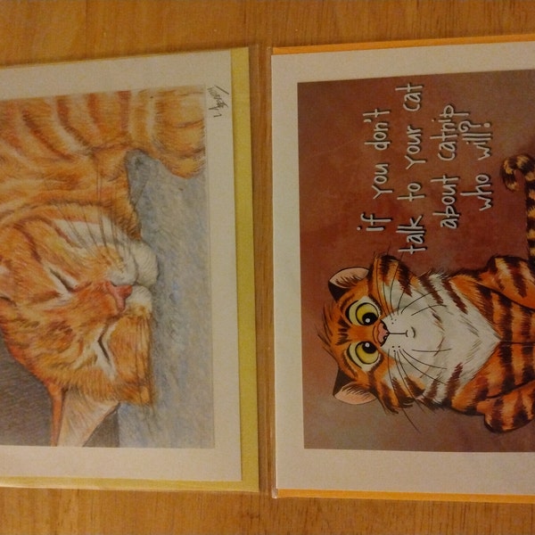 CAT CARD. Laid Back Cat, Cat on the Beach. 5x7 Size. Handmade Note Card ...