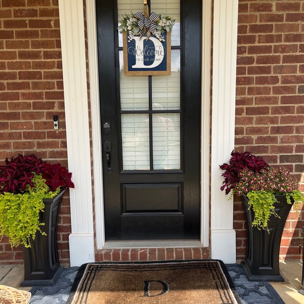 Front Door Decor Welcome Sign Last Name Personalized Front Door Sign ...