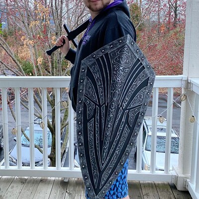 Black Knight Shield Cosplay LARP Display - Etsy