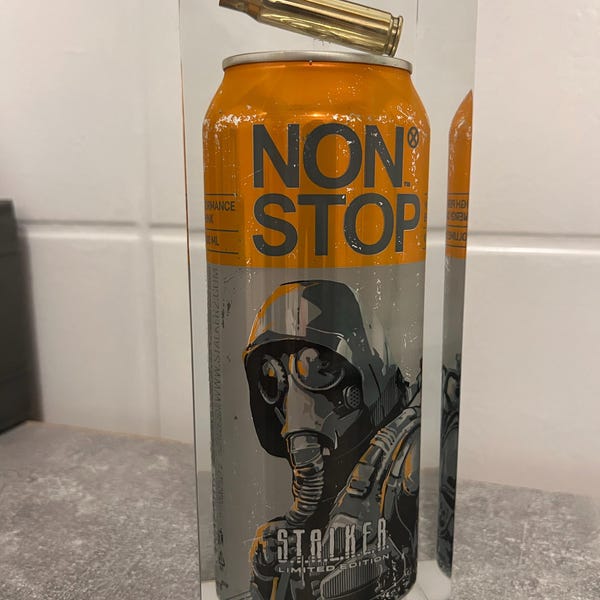 STALKER Themed Resin Art: Energy Drink Can Encased in Resin, Chernobyl ...
