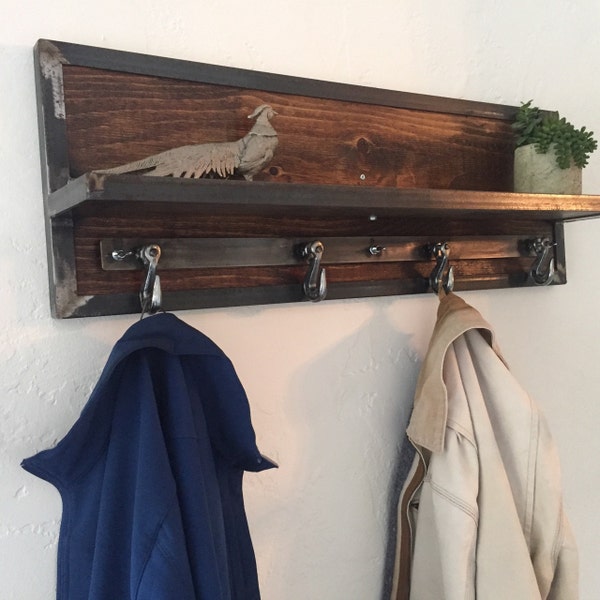 Wooster Wall Shelf & Chain Hook Coat Rack - Etsy