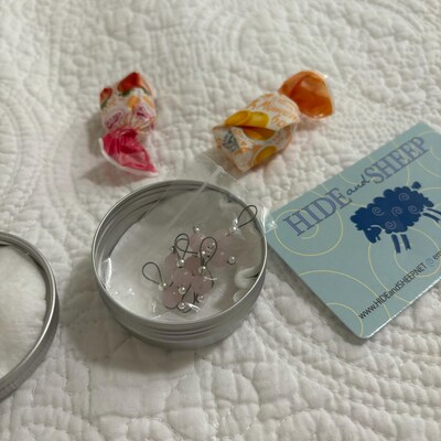 Stitch Marker Swarovski Hyacinth Crystal Knitting 5 Row Counter US 10 ...