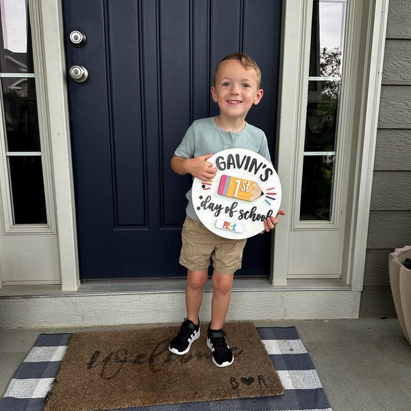 Interchangeable First Day of School Sign, 100th Day of School School ...