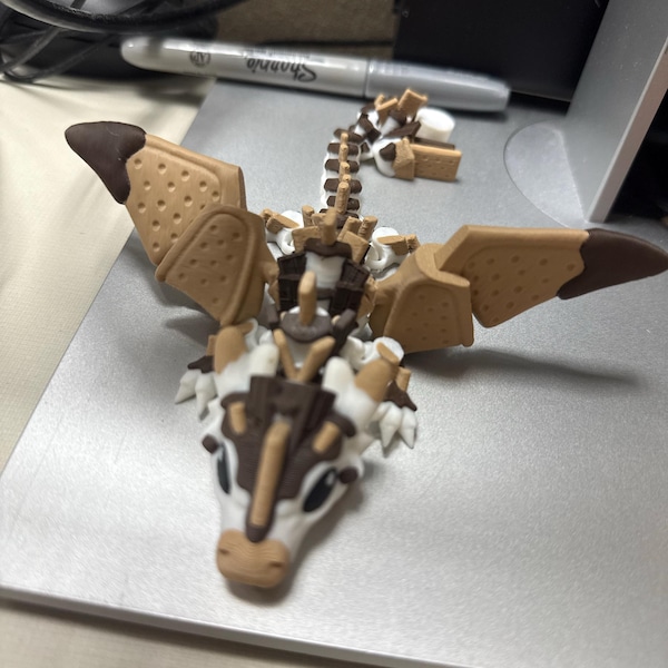 Set of 6 Adorable Tiny Rainbow Dragons/wyverns - Mini 3d Print - Cute ...