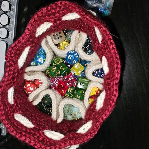 8 Pocket Dice Bag Crochet Pattern, Dnd Dice Pouch With Multi Pocket ...