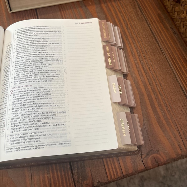 Bible Tabs for Women - Gold Foil Bible Tabs - Earth Tone Bible Stickers ...