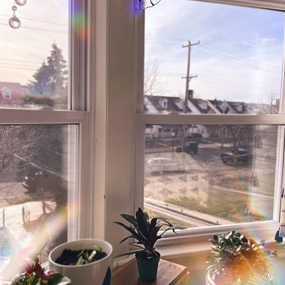 The Boho Sunset Corner, Sun, Stained Glass, Karma Bar, Corner Piece ...