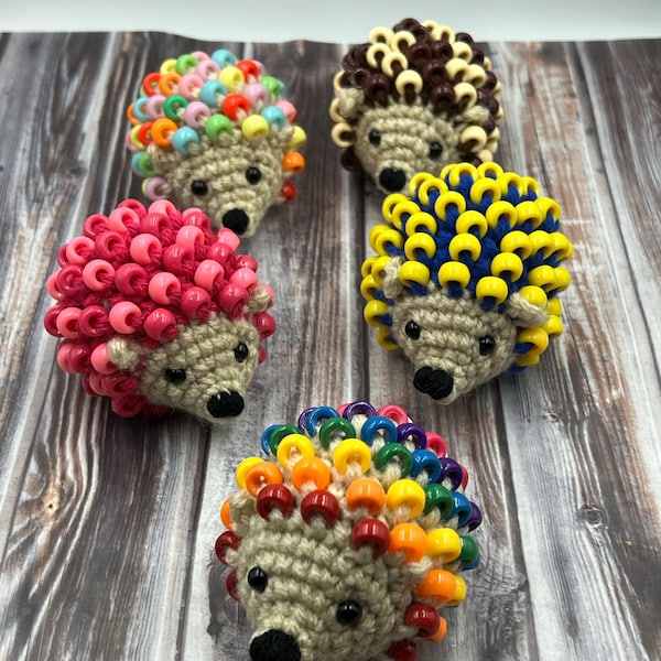Beaded Fidget Hedgehog Crochet Pattern | Crochet Fidget Toy | Fidget ...