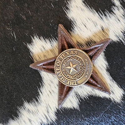 Western Style, Star Trophy Belt Buckle With Buffalo Head Concho Antique ...
