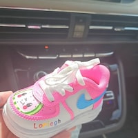 Gracies Corner and Rainbow Custom Air Force 1 Kids, Pink Nike Air Force ...