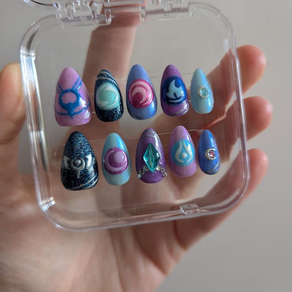 Spirit Blossom Ahri Press on Nails | League of Legends Inspired | Ahri ...