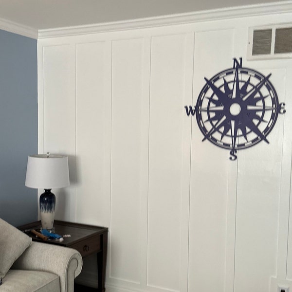 Wooden Compass Sign, Nautical Decor, Compass Decor, Beach Decor ...