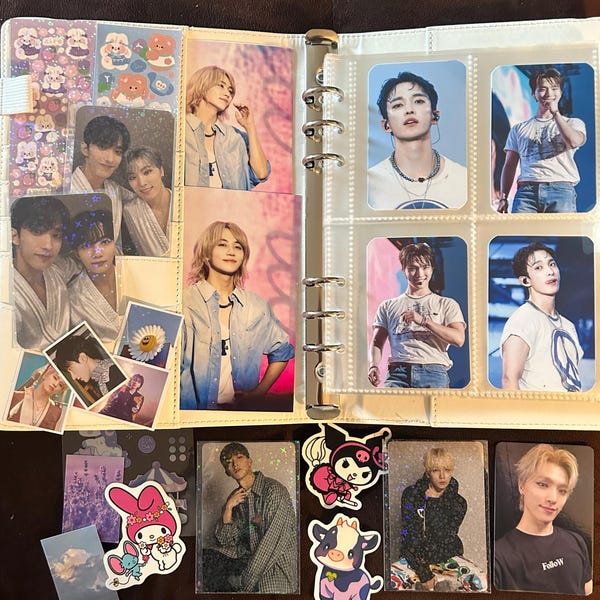 A5 Kpop Photocard Binder PU Leather Binder for Kpop Cards Kpop Binder ...