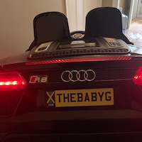 Childrens Personalised Kids Number Plate Sticker Ride on Toy Cars ...