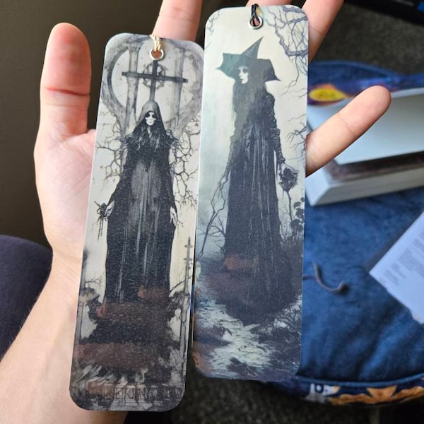 Gothic Bookmarks, Spooky Bookmark, Creepy Book Mark, Witchy Bookmarks ...