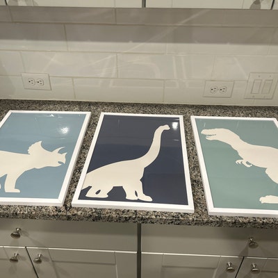 Dinosaur Prints for Boys Room, T-rex Print, Triceratops Print ...