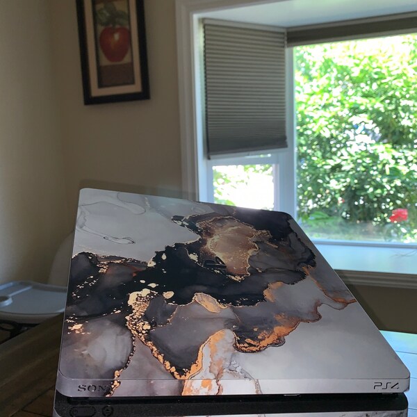 PS5 Skin Gold Ps4 Skin Ink Ps4 Skin Black Ps4 Skin Marble PS5 Slim ...