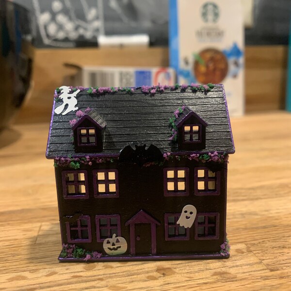 Halloween Haunted House Autumn Miniature OOAK Decor - Etsy