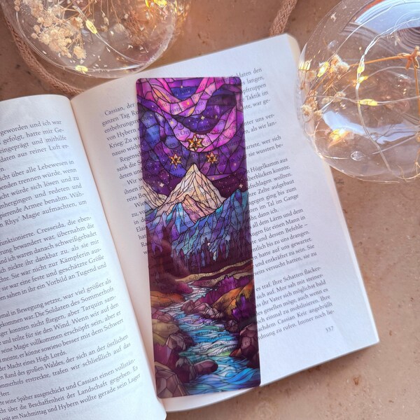 Night Court Stained Glass Style Bookmark: Transparent Fantasy Reader ...