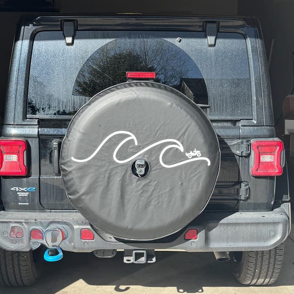 Beach Wave Tire Cover: Weatherproof, Heavy-duty, Vinyl - Etsy