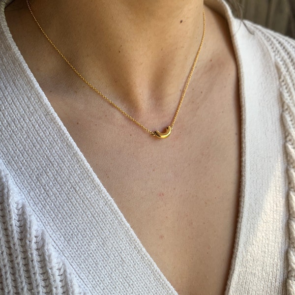 Mini Macaroni Necklace, Gold Plated Silver, Foodie Gift - Etsy