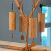 Natural Cherry Wood Single Chime Stand Hand Chimes CHIMES NOT INCLUDED ...