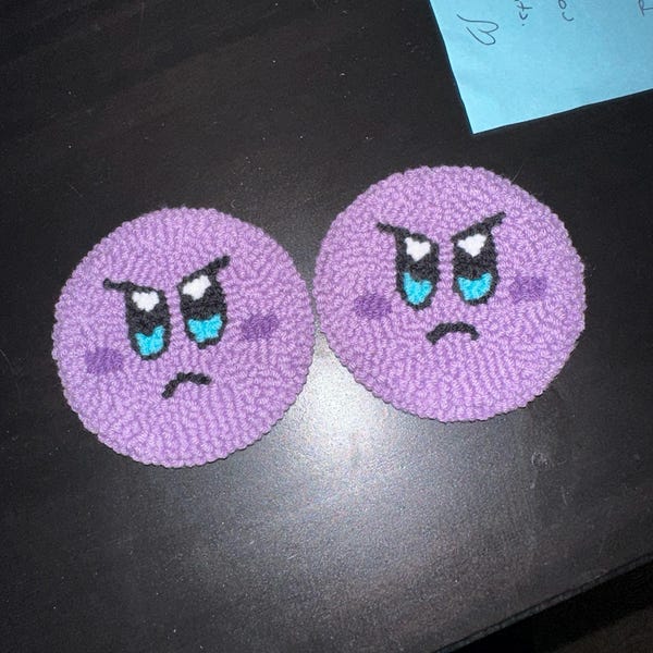 Bow Punch Needle Mug Rug Coaster Coquette Bow Tufted Cup Coasters ...