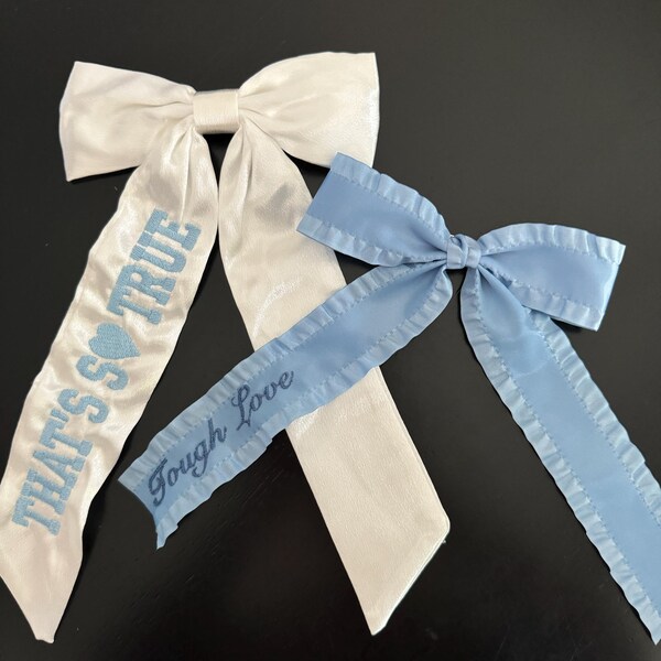 Custom Embroidered Concert Bows, Gifts for Her, Music Lovers - Etsy