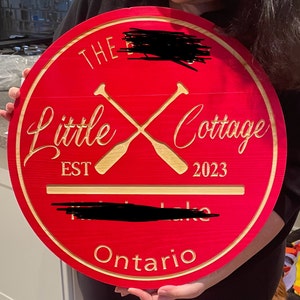 Custom Cottage Sign Wood Cottage Sign Anniversary Gift Welcome to Our ...