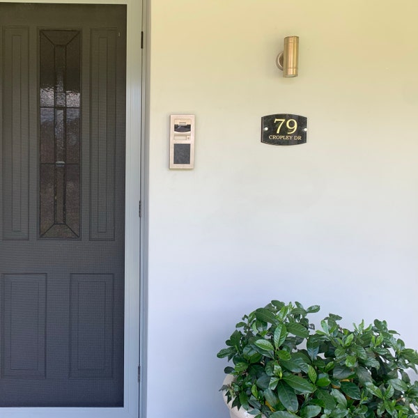 Personalized Acrylic House Number Sign, Modern Floating Design - Etsy