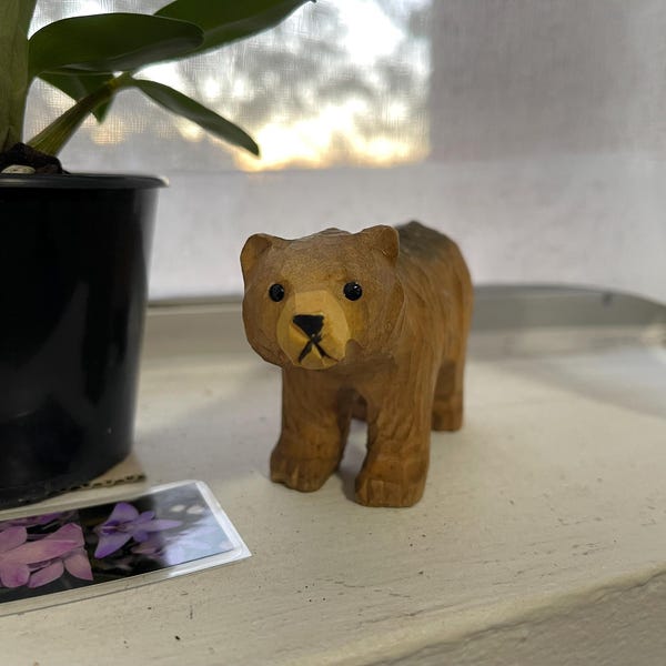 Rabbit Wood Carving, Cute Rabbit, Handmade Wood Carving, Table ...