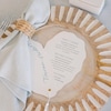Elegant Embossed Floral Wedding Menu | Double-sided Handmade Paper Menu ...