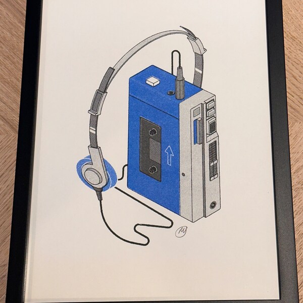 Floppy Disk Customisable Risograph Print - Etsy