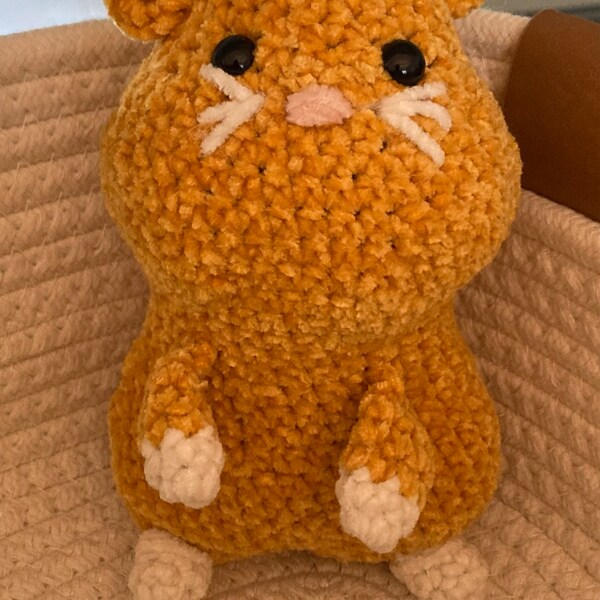 Crochet Pattern the Candy Corn Hamster Velvet Amigurumi Fluffy Toy ...