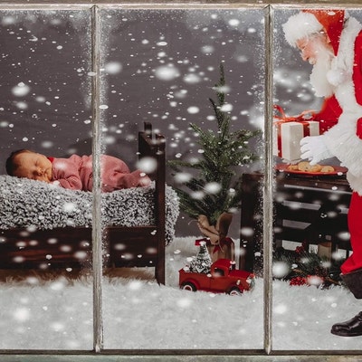 Flying Santa Overlay, Christmas Overlays, Moon Overlay, New Year ...