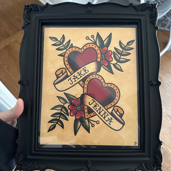 American Traditional Cowboy Tattoo Flash Art Print - Etsy