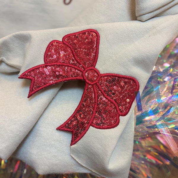 Fancy Bow Side Seam Applique Machine Embroidery Design, Bow Shirt Side ...