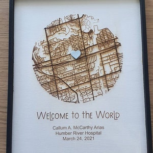 Customizable Memory Map Personalized Map Wood Framed Gift | Etsy