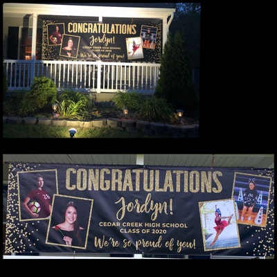 Graduation Vinyl Banner 2024, Custom Graduation Backdrop, Personalized ...