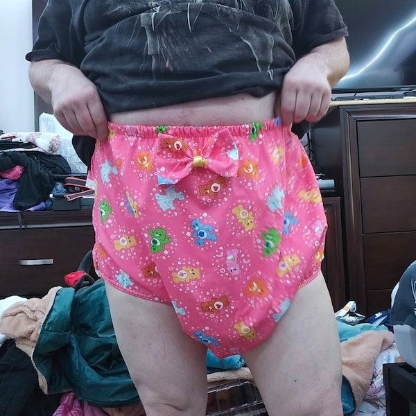 Handmade Pretty ABDL Waterproof Diaper Cover, Frilly Satin and so Cute ...