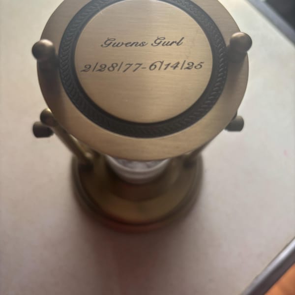 Personalized Hourglass Timer for Human Ashes, Customization Memorial ...