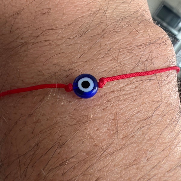 Black String Evil Eye Bracelet, Blue Evil Eye Bracelet, Mens Evil Eye ...