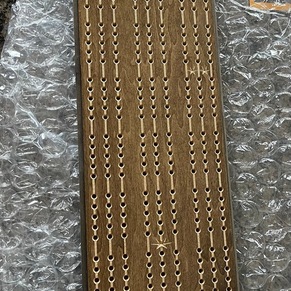 Extra Large Cribbage Board With Large Metal Pegs *** FREE SHIPPING in ...