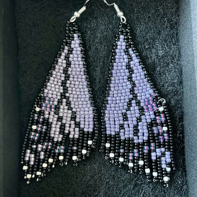 Beading Graph Paper, Brick Stitch Earring Graph Paper, 10 Blank Fringe ...